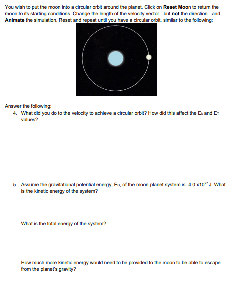 Solved You wish to put the moon into a circular orbit around | Chegg.com