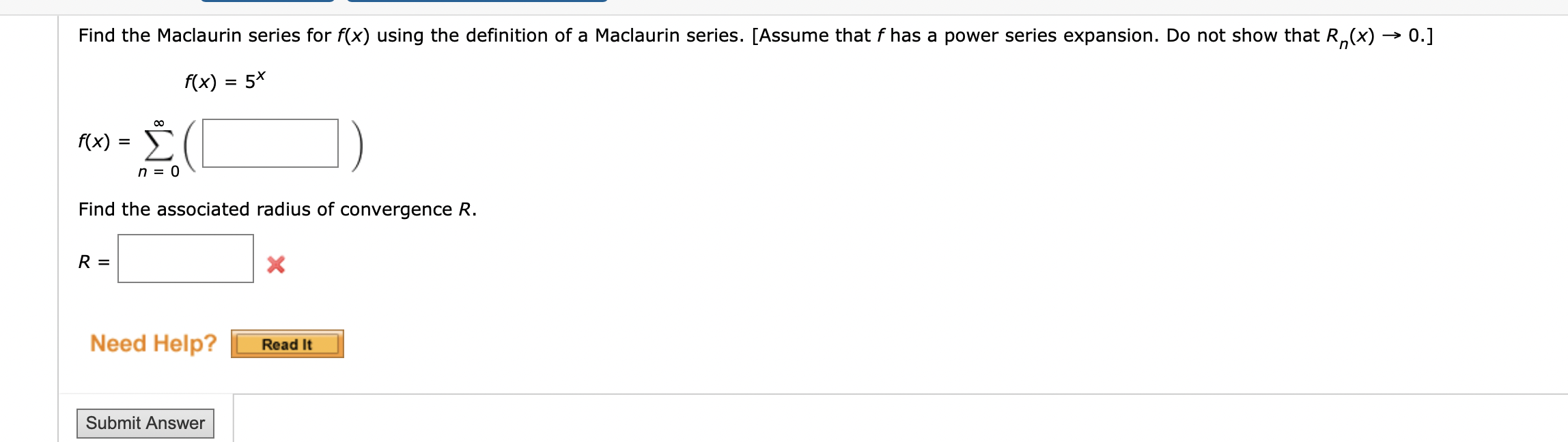 Solved Find the Maclaurin series for f(x) using the | Chegg.com