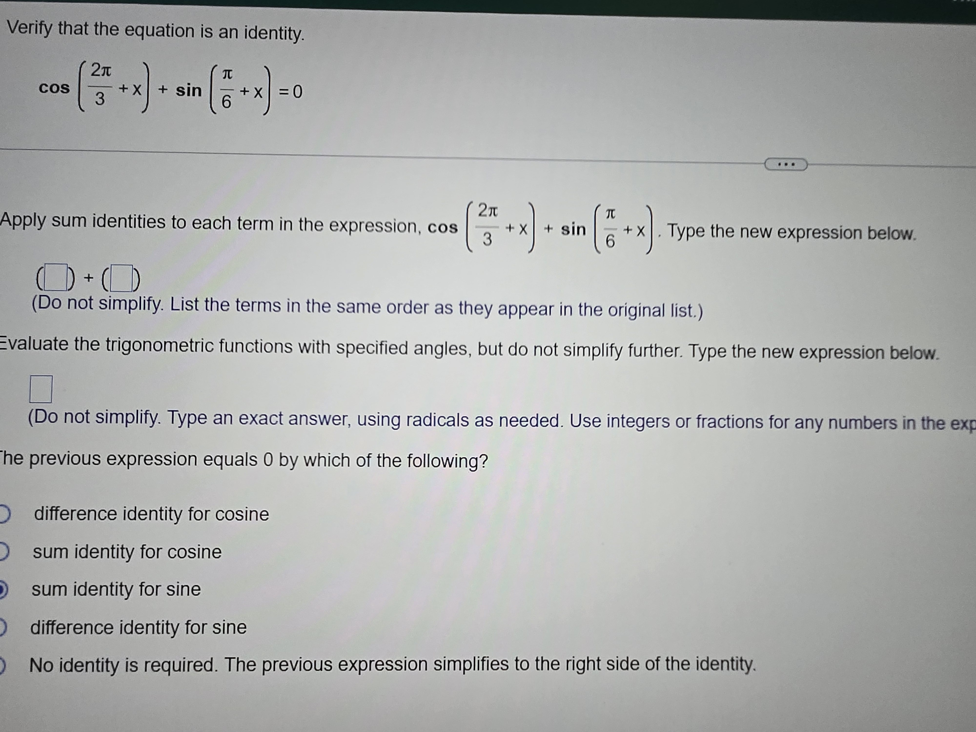 Solved Verify that the equation is an | Chegg.com