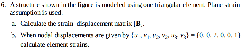Solved 6. A structure shown in the figure is modeled using | Chegg.com