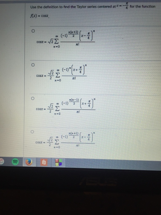 Solved Use the definition to find the Taylor series centered | Chegg.com