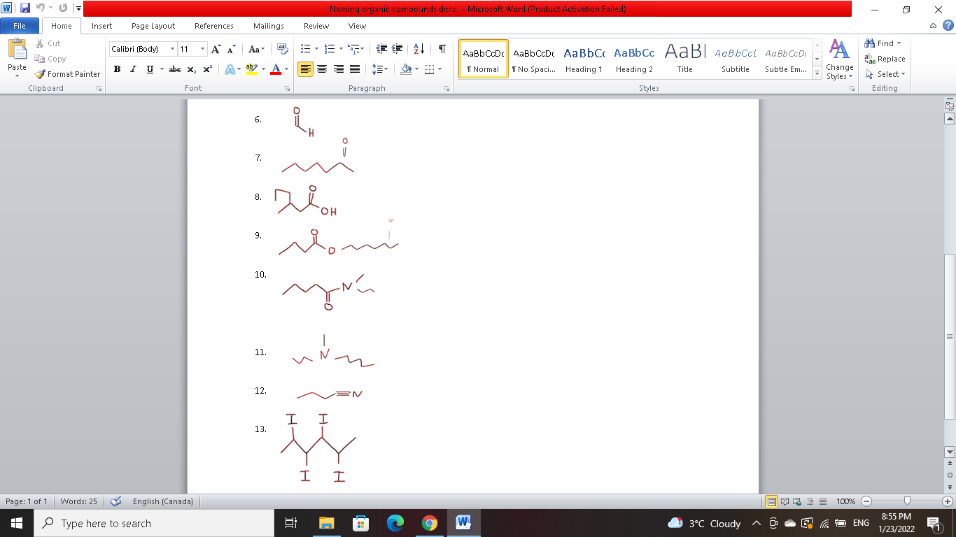 Solved Naming organic compounds according to IUPAC worksheet | Chegg.com