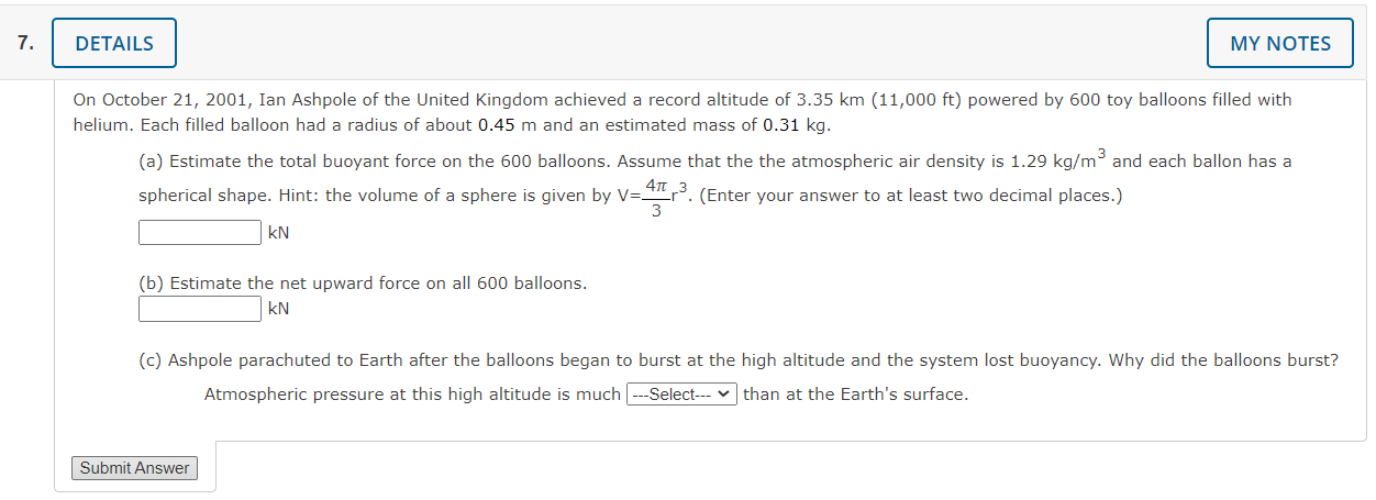 Solved 7. DETAILS MY NOTES On October 21, 2001, Ian Ashpole | Chegg.com