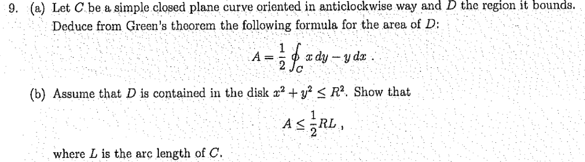Solved (a) ﻿Let C ﻿be a simple closed plane curve oriented | Chegg.com