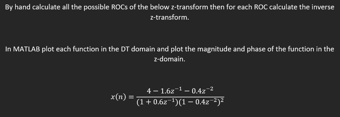 Solved By hand calculate all the possible ROCs of the below | Chegg.com