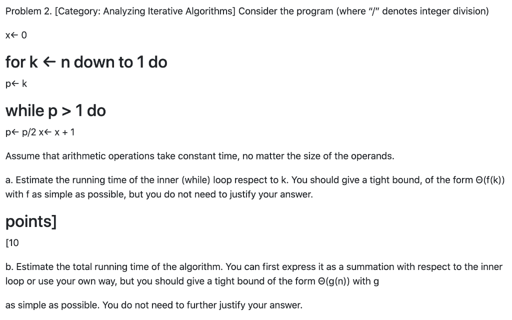 Solved Problem 2 Category Analyzing Iterative Algorithms 1908