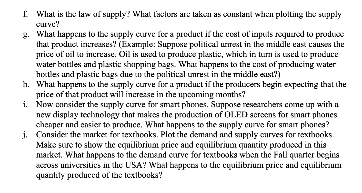 Solved QUESTION 3 (CHAPTER 4 - SUPPLY AND DEMAND) a. What is | Chegg.com
