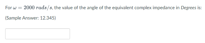 Solved Find the complex impedance in polar form of the | Chegg.com