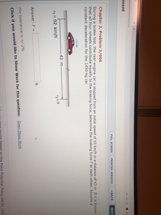 Solved ment FULL SCREEN PRINTER VERSION BACK Chapter 3, | Chegg.com