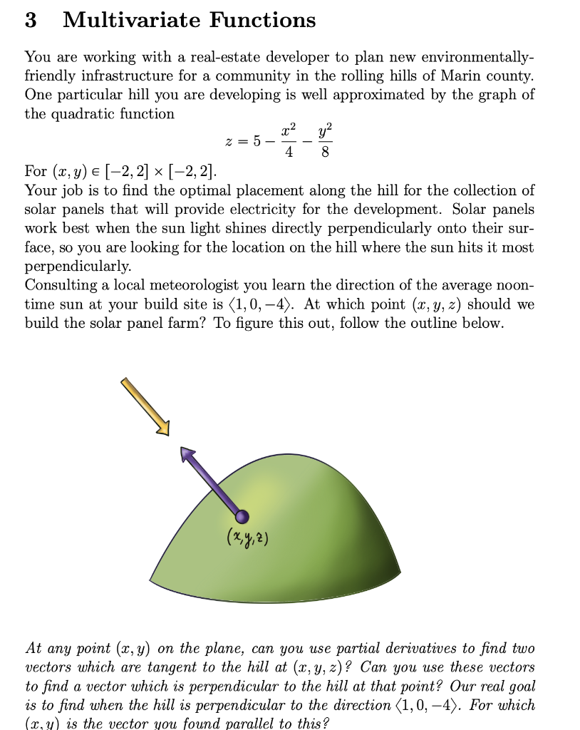 Solved 3 Multivariate Functions You Are Working With A
