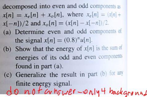 Solved Referring to Prob. 8.1-4 for an introduction to even | Chegg.com