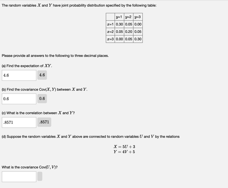Solved The random variables x ﻿and Y ﻿have joint probability | Chegg.com