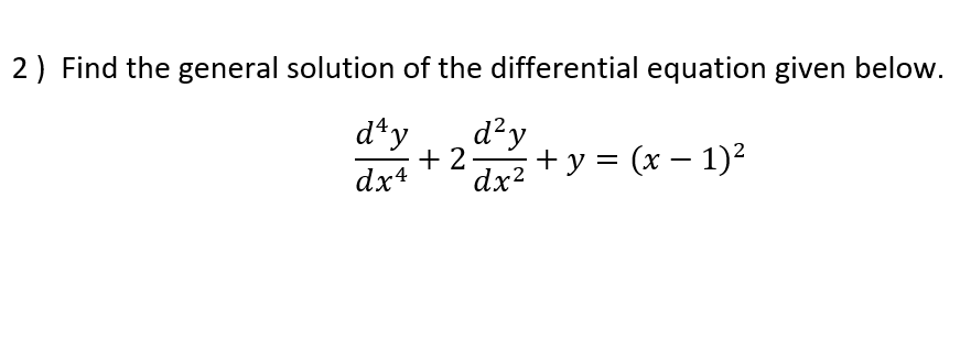 Solved It is a sample final question for the differential | Chegg.com