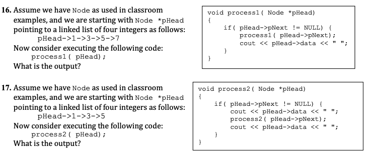 Solved 16. Assume we have Node as used in classroom | Chegg.com