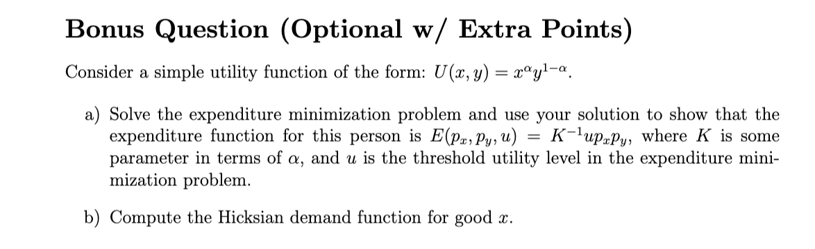 Solved Bonus Question (Optional w/ ﻿Extra Points)Consider a | Chegg.com