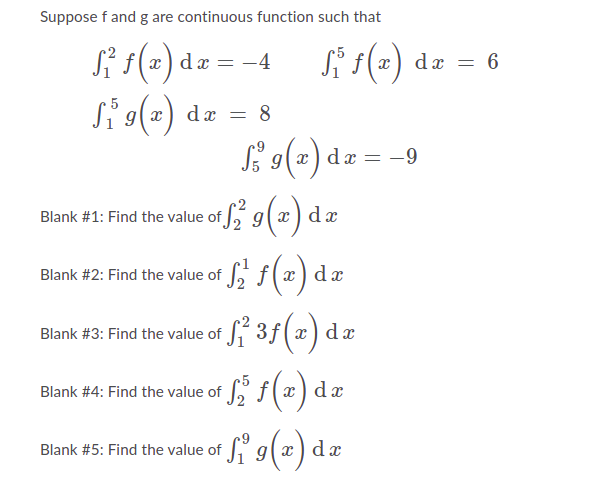 Solved Suppose fand g are continuous function such that = 8 | Chegg.com