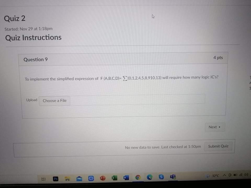 Solved Quiz 2 Started: Nov 29 at 1:18pm Quiz Instructions | Chegg.com