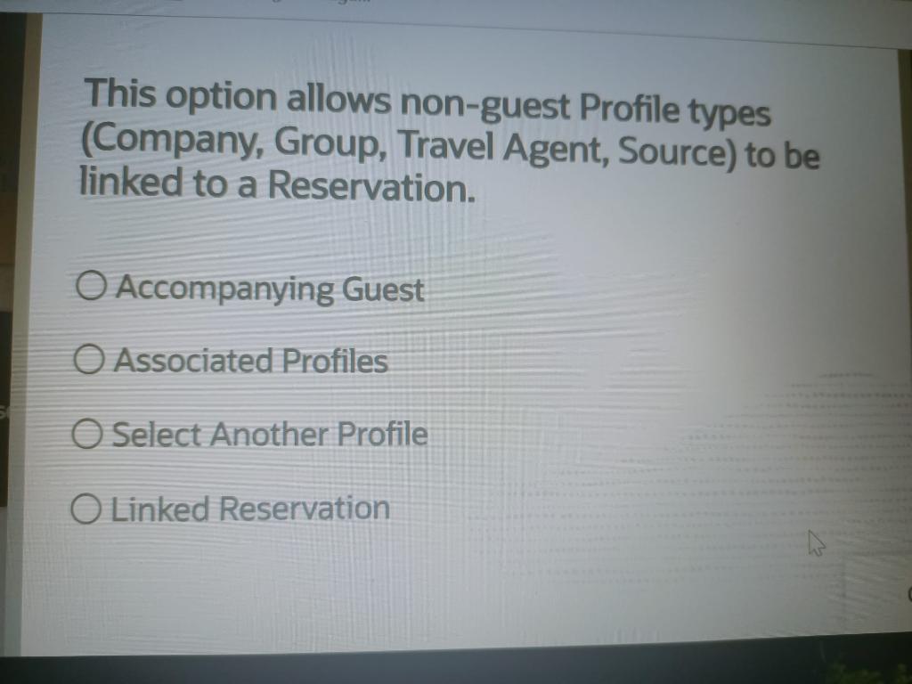 Solved This option allows non-guest Profile types (Company, | Chegg.com