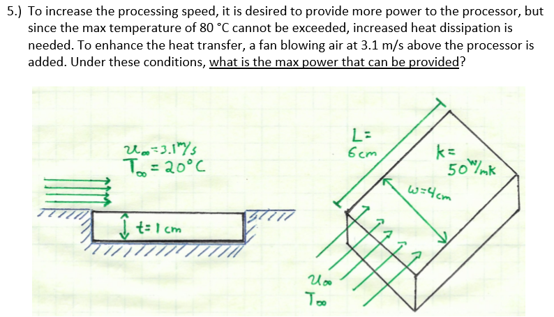 Solved 5.) To increase the processing speed, it is desired | Chegg.com