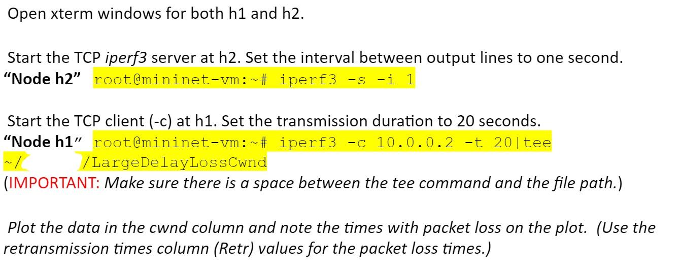 Solved Start mininet with basic topology. Set speed of links | Chegg.com