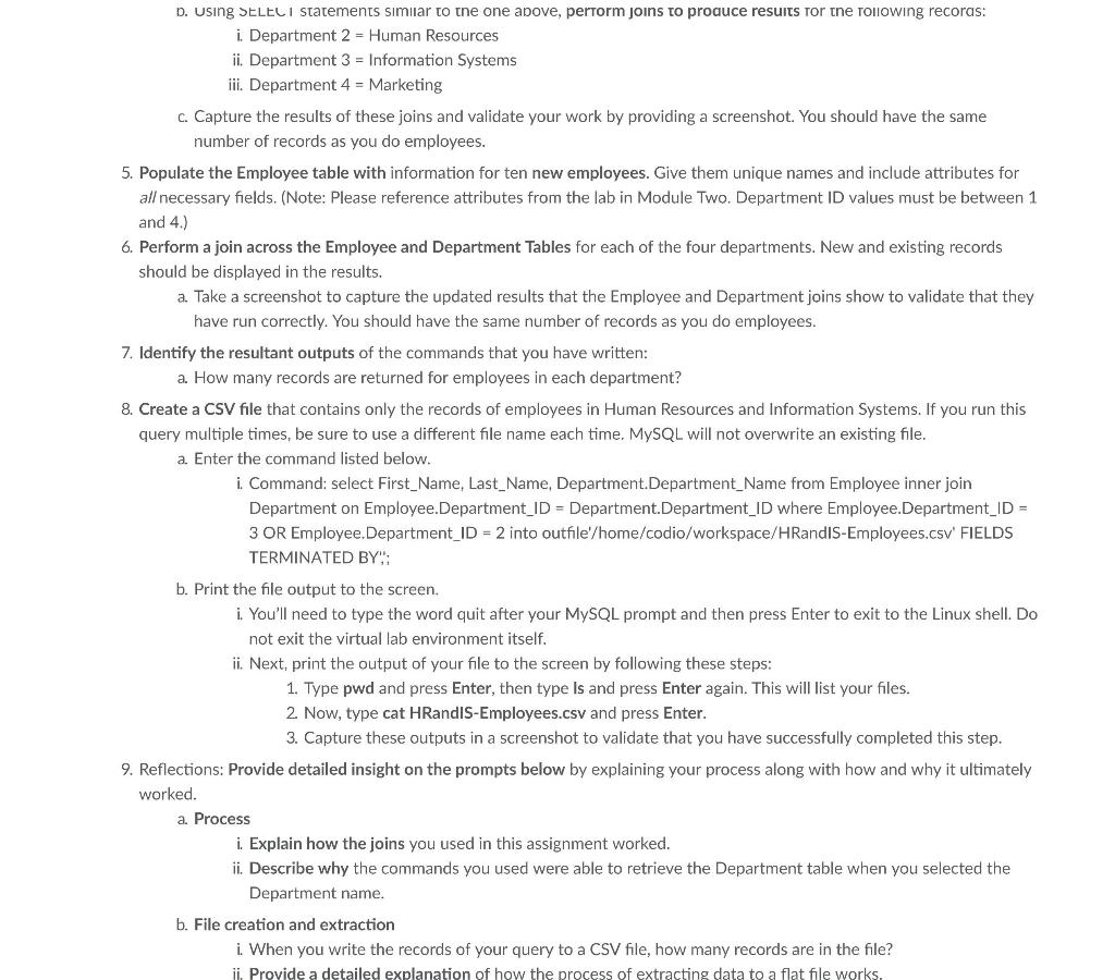 Solved Overview Table joins are commonly used to return | Chegg.com