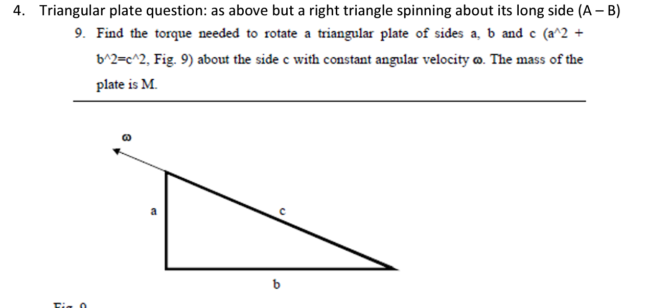 Solved Triangular plate question: as above but a right | Chegg.com