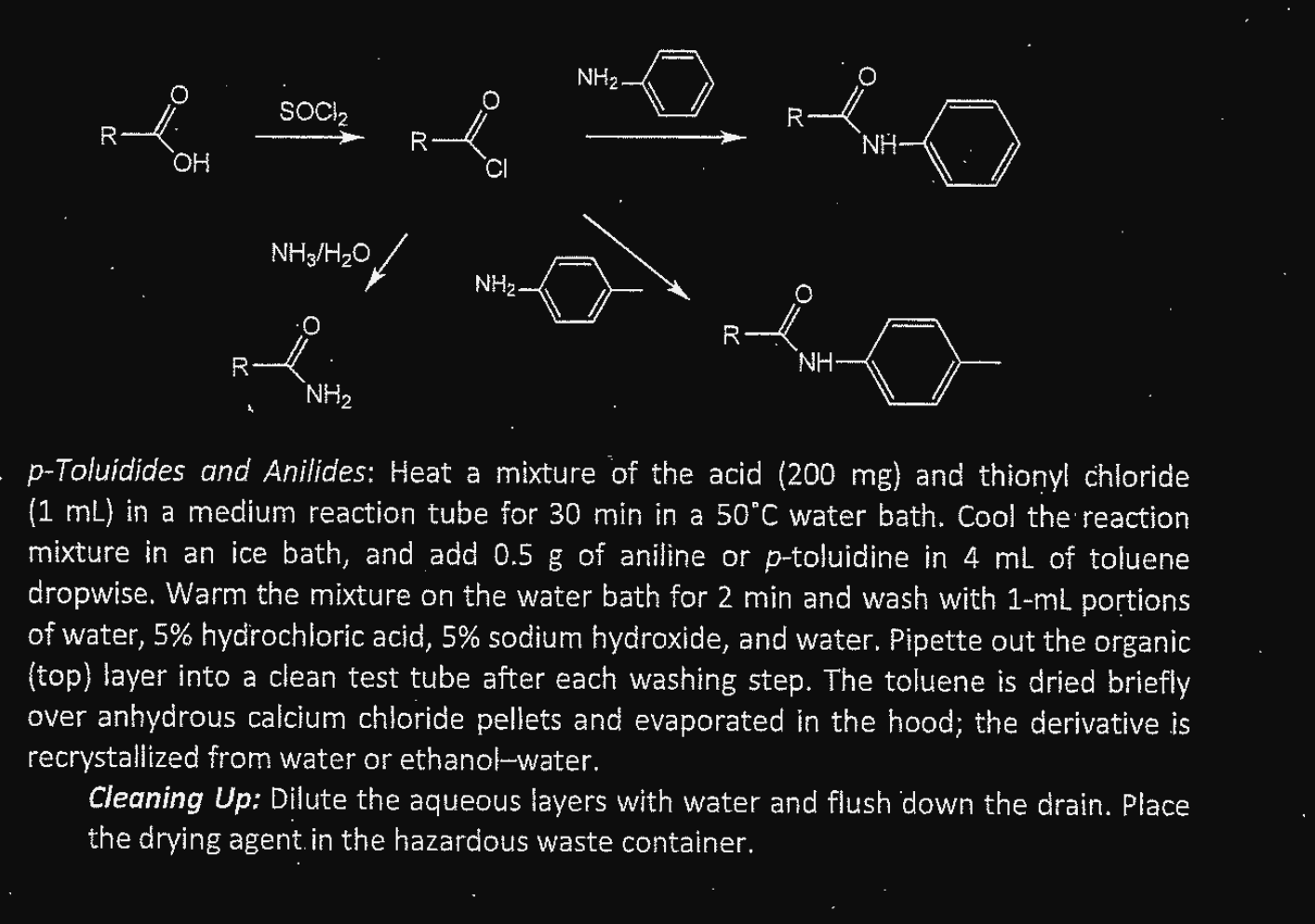 Solved An unknown acid was used to synthesize the anilide | Chegg.com