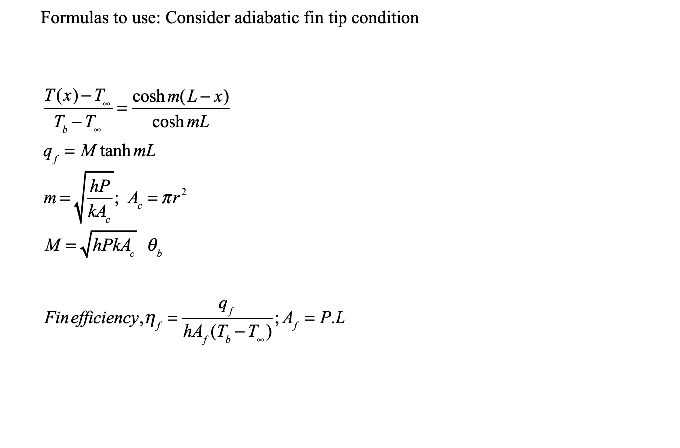 Solved 1. Find the Fin heat transfer rate 2. Find the | Chegg.com