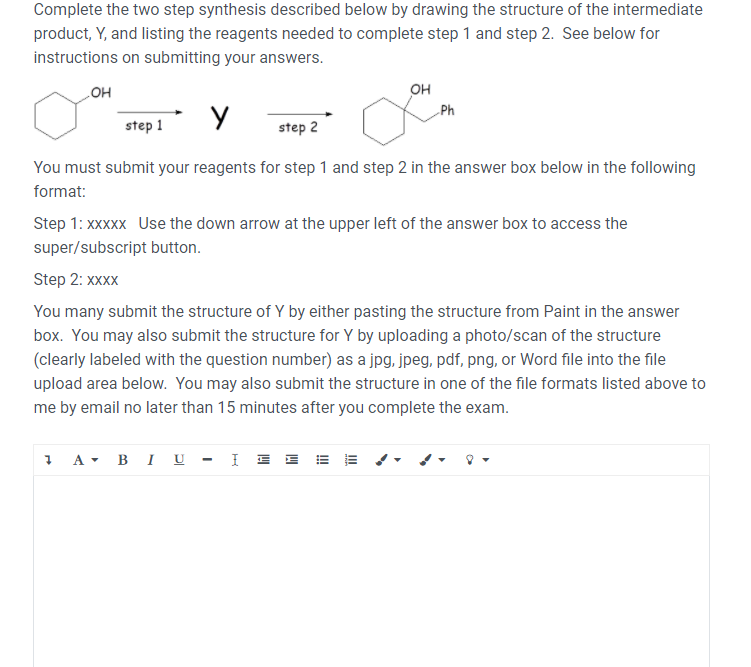 Solved Complete the two step synthesis described below by | Chegg.com