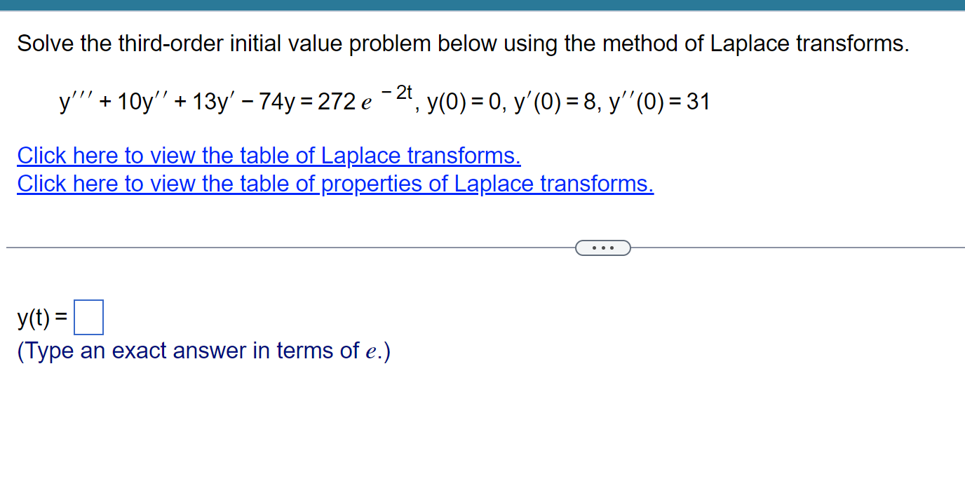 Solved Solve the third-order initial value problem below | Chegg.com