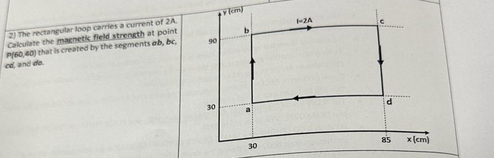 Solved The rectangular loop carries a current of 2A. | Chegg.com