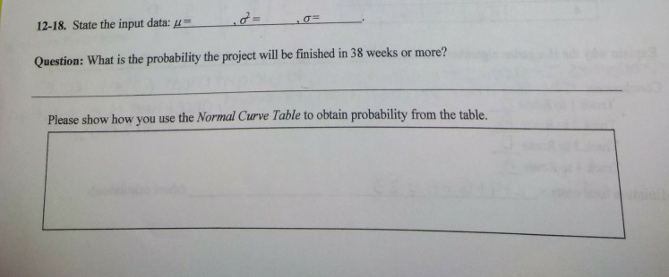Solved 2:12-18 A project was planned using PERT with three | Chegg.com
