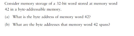 Solved Consider memory storage of a 32-bit word stored at | Chegg.com