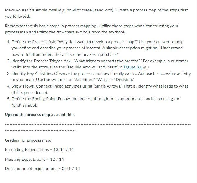 Solved Make yourself a simple meal (e.g, bowl of cereal, | Chegg.com