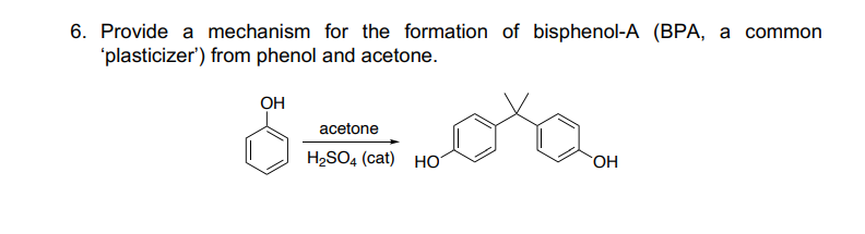 Solved 6. Provide a mechanism for the formation of | Chegg.com