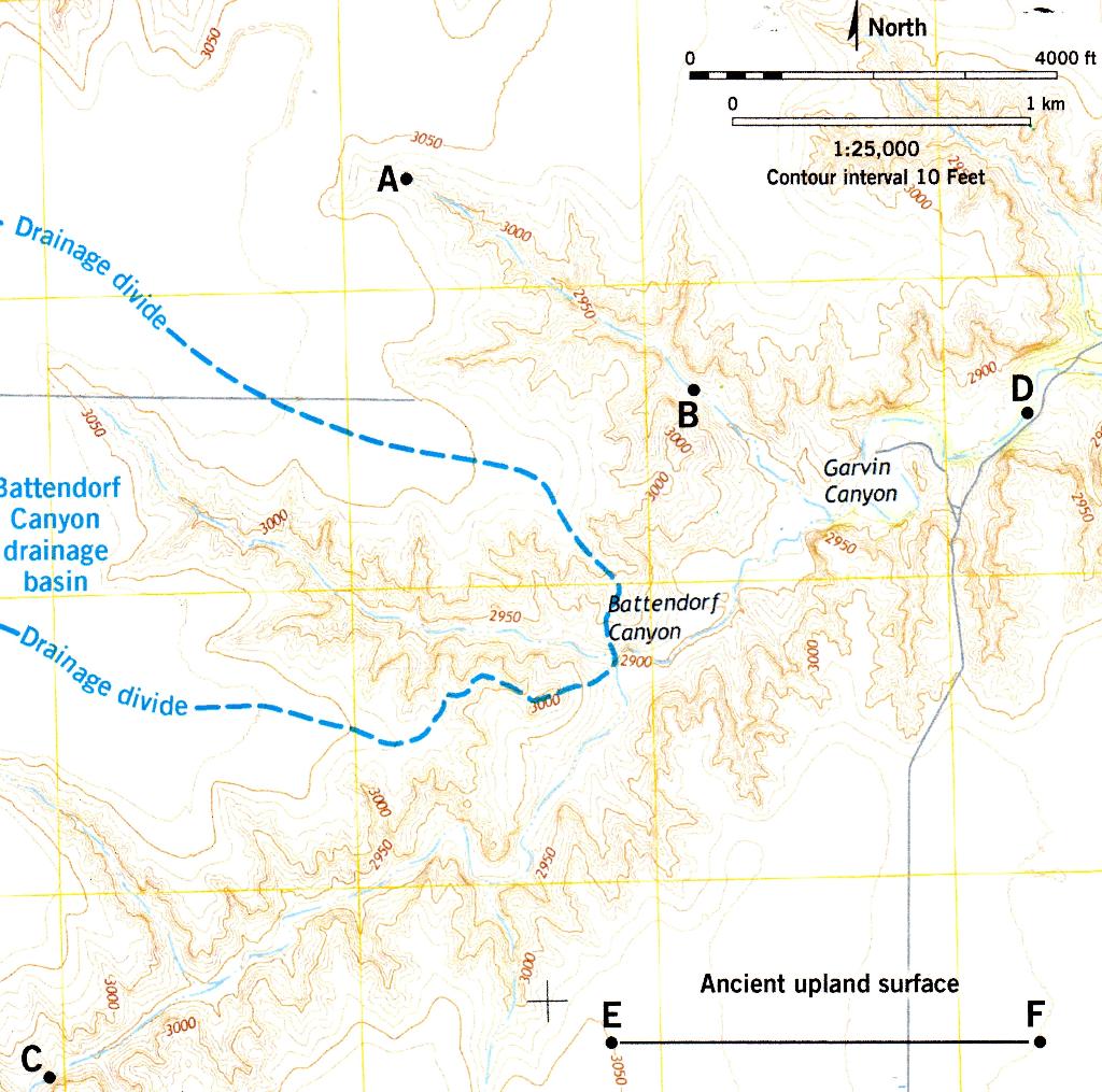 Solved Compare the streams at A-B and C-D. a. Which stream | Chegg.com