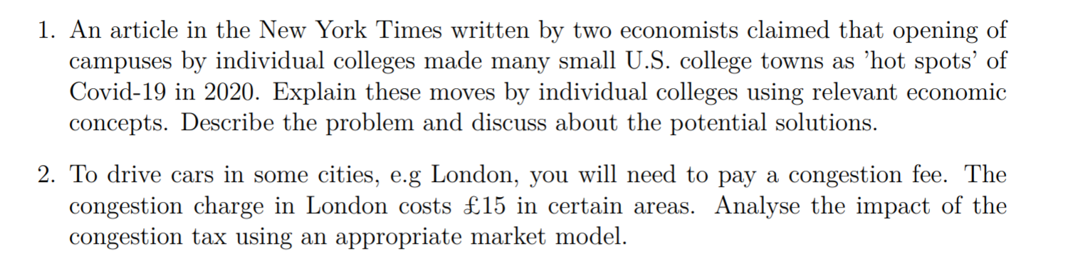 Solved 1. An article in the New York Times written by two | Chegg.com