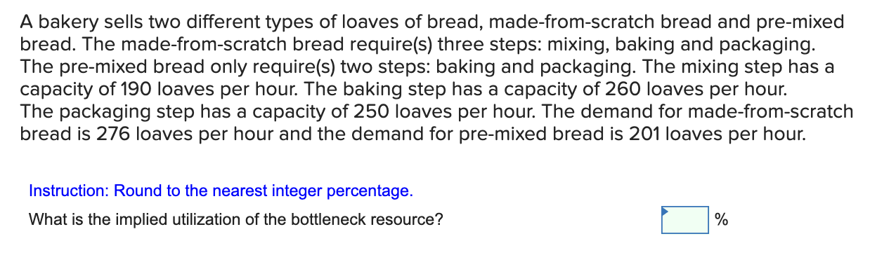 Solved A bakery sells two different types of loaves of | Chegg.com