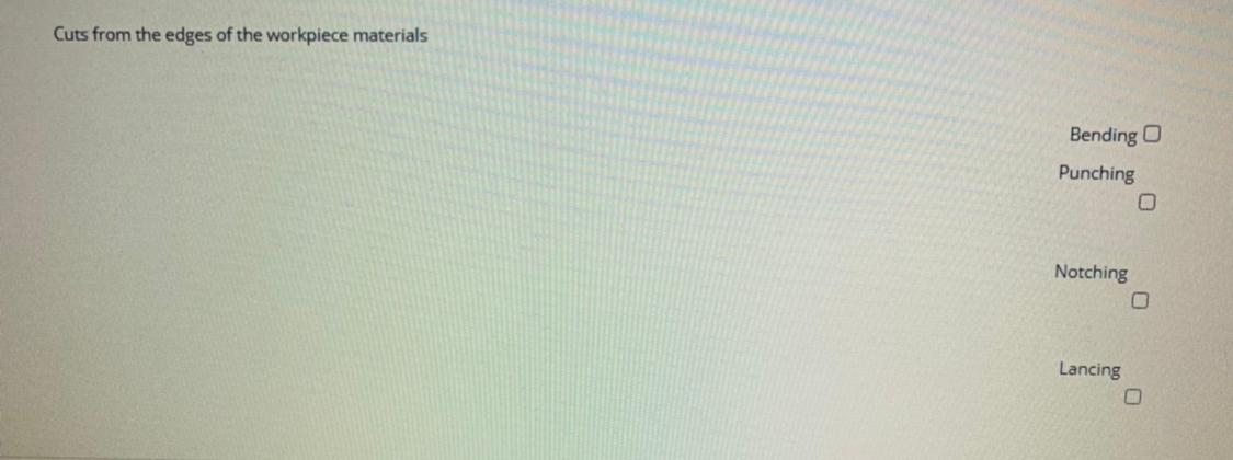 Solved Cuts from the edges of the workpiece materials | Chegg.com