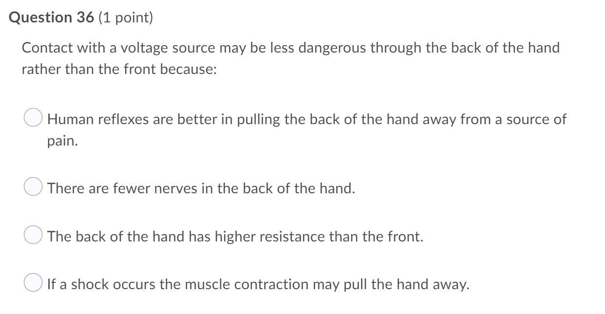 Solved Question 36 (1 point) Contact with a voltage source | Chegg.com