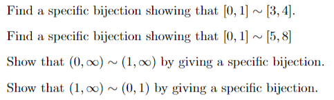 Solved Find a specific bijection showing that [0, 1] ~ | Chegg.com