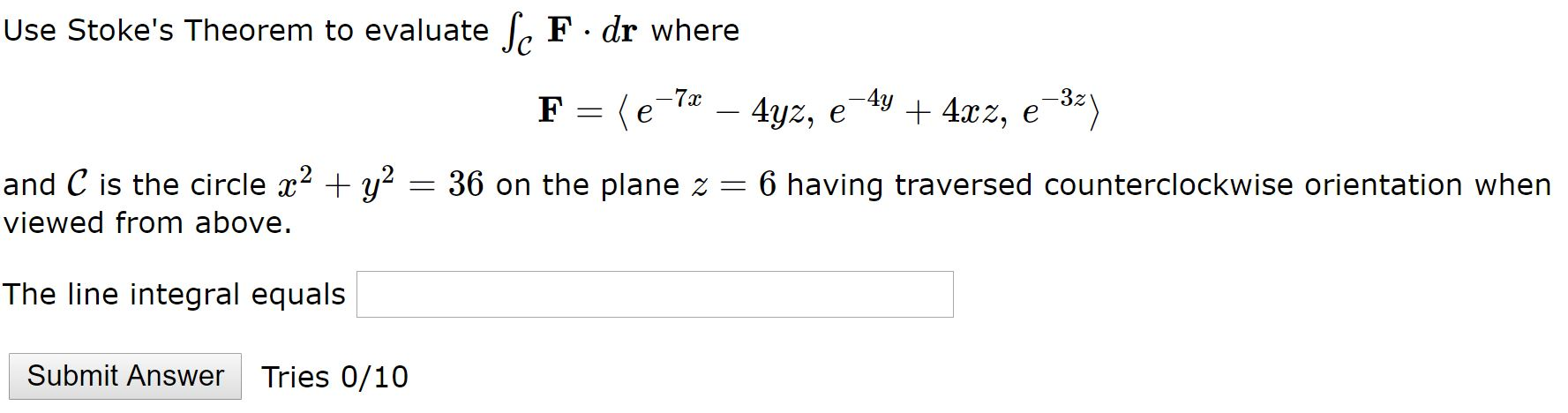 Solved Use Stoke's Theorem to evaluate Sc F. dr where F = | Chegg.com
