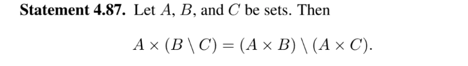 Solved Statement 4.87. Let A,B, and C be sets. Then | Chegg.com