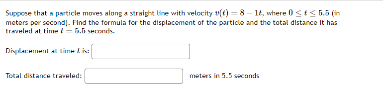 Solved Suppose that a particle moves along a straight line | Chegg.com