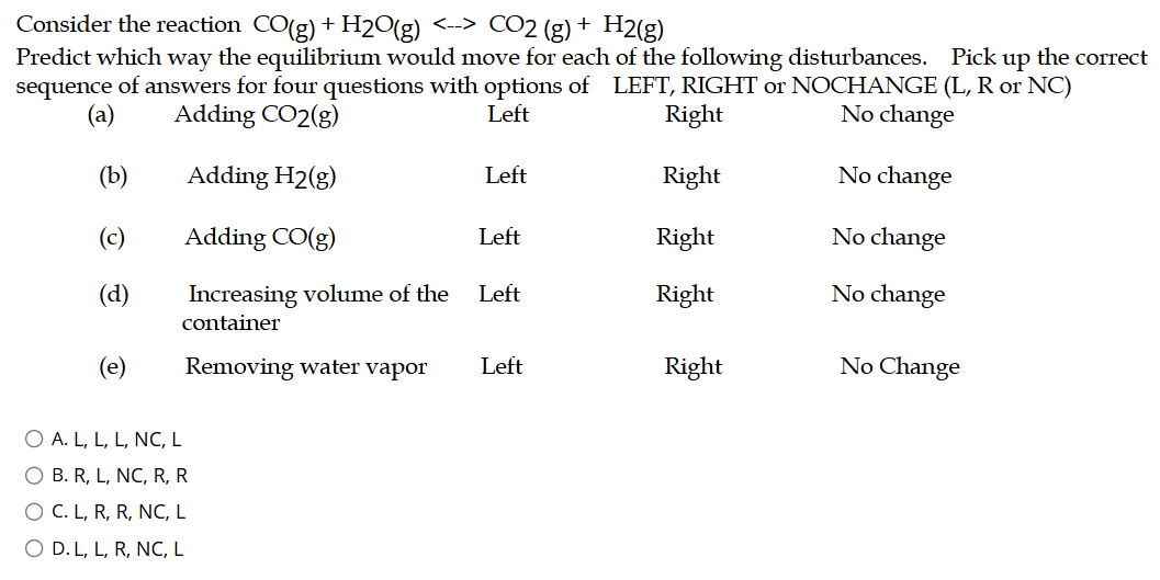 Solved Consider the reaction CO(g) + ﻿H2O(g) ﻿CO2 (g) + | Chegg.com
