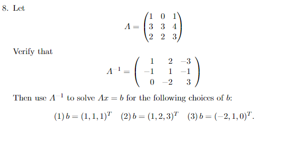 Solved 3. Let Λx=b be a linear system whose augmented matrix | Chegg.com