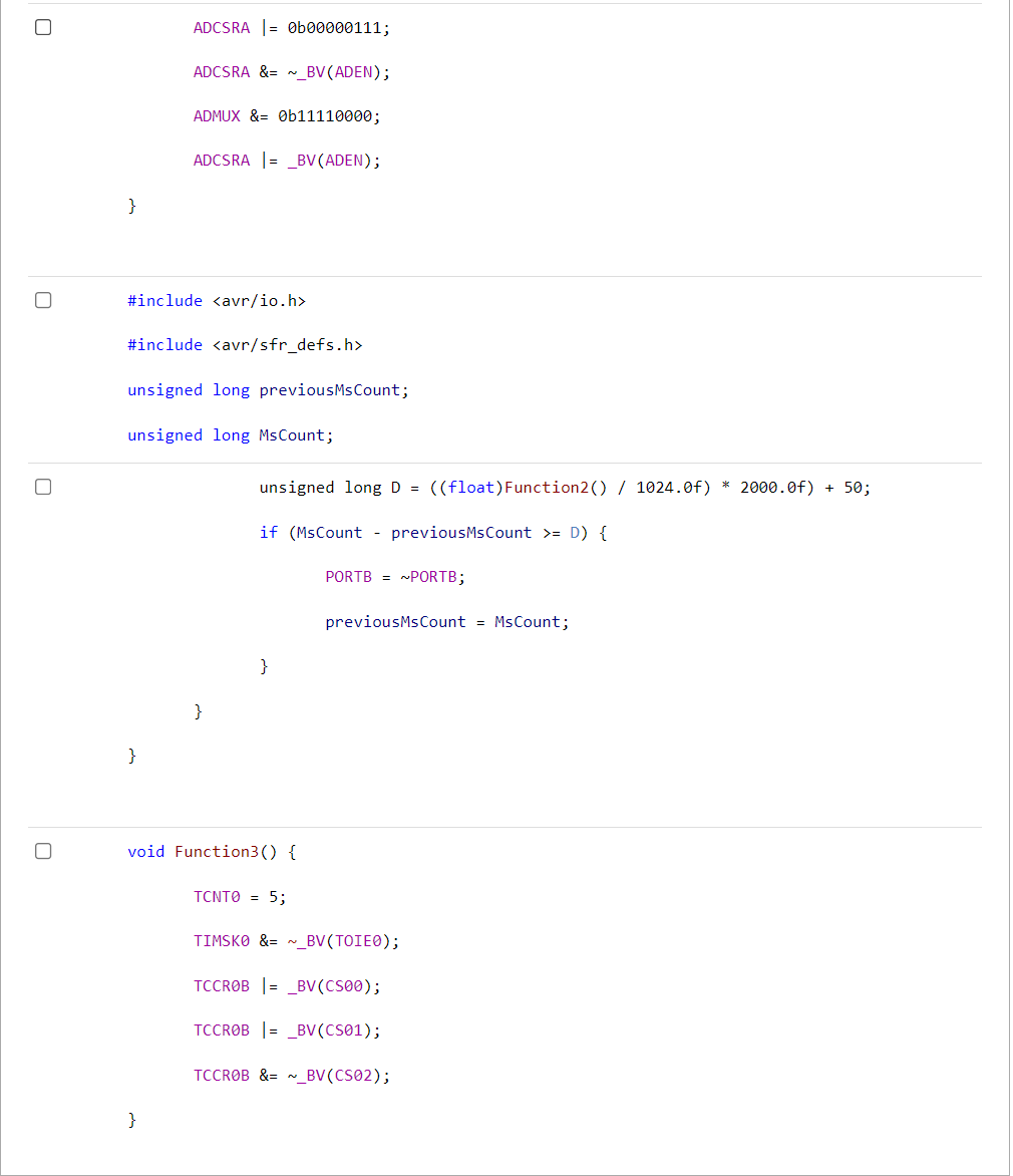 Solved For each highlighted sections of code that belong | Chegg.com