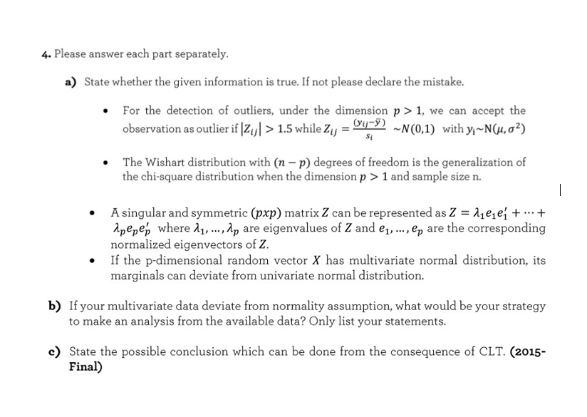 Solved 4. Please answer each part separately. a) State | Chegg.com