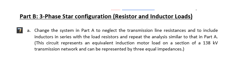 Solved Part A: 3-Phase Star configuration (Resistor Loads) | Chegg.com