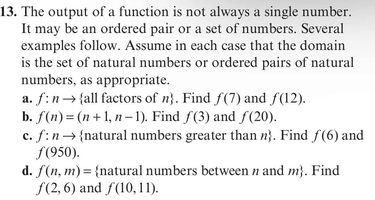 Solved 3. The output of a function is not always a single | Chegg.com